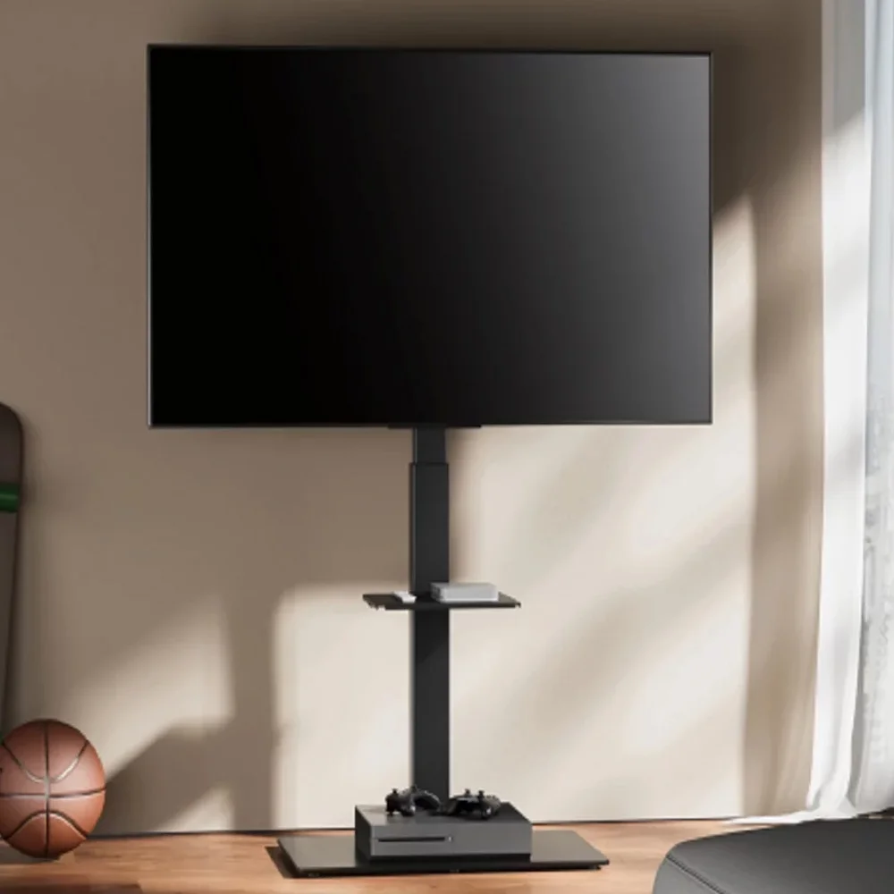 TV Floor Stand With Single Shelf