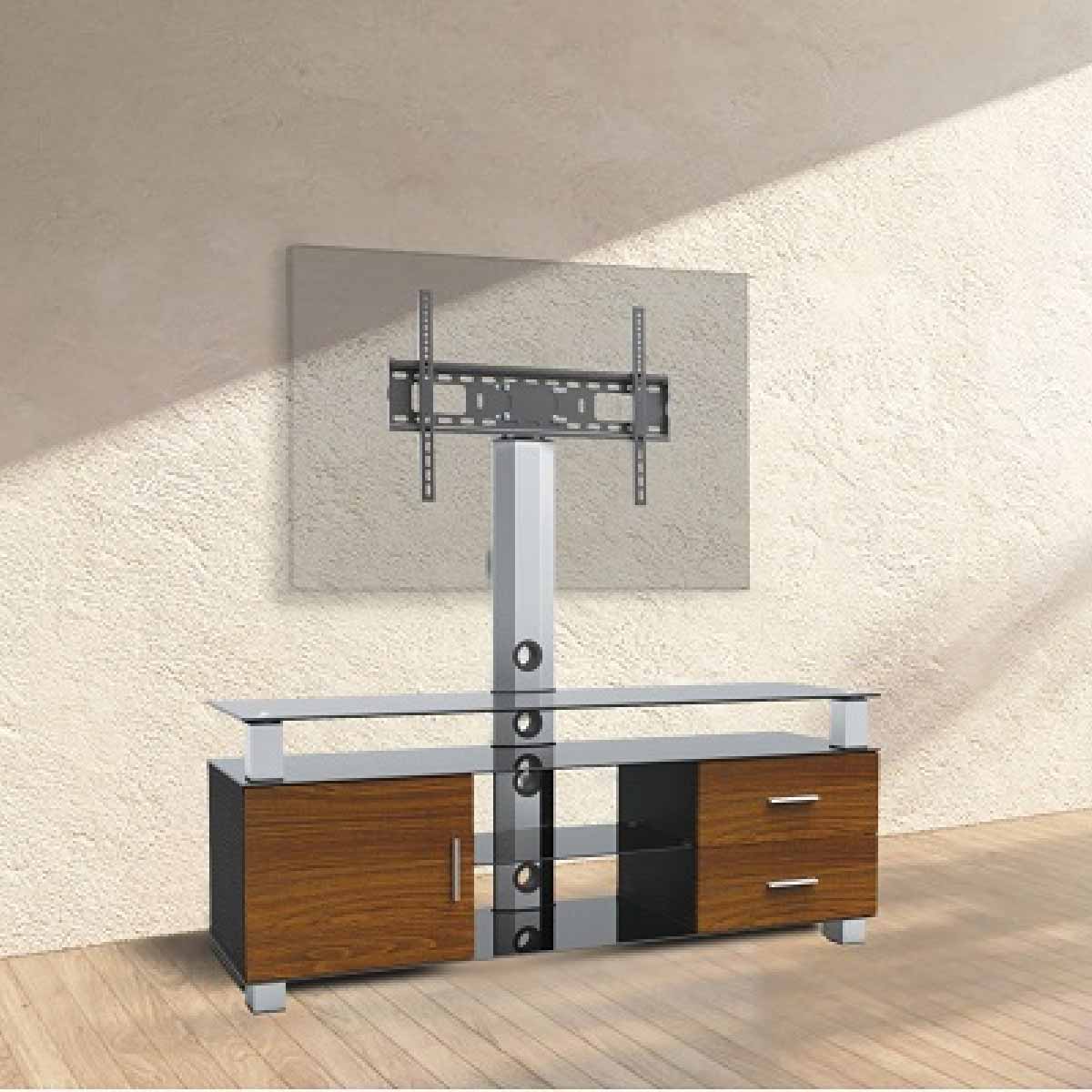 3-Tier Trapezoid Glass Media Console Tv Bracket