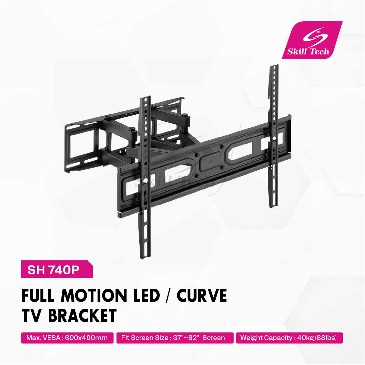 Best Full Motion Single Arm TV Mount Smooth Adjustment & Heavy-Duty Support
