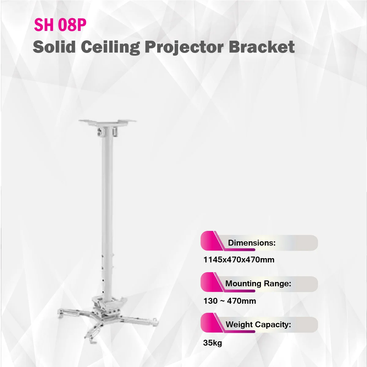 Solid Ceiling Projector Bracket