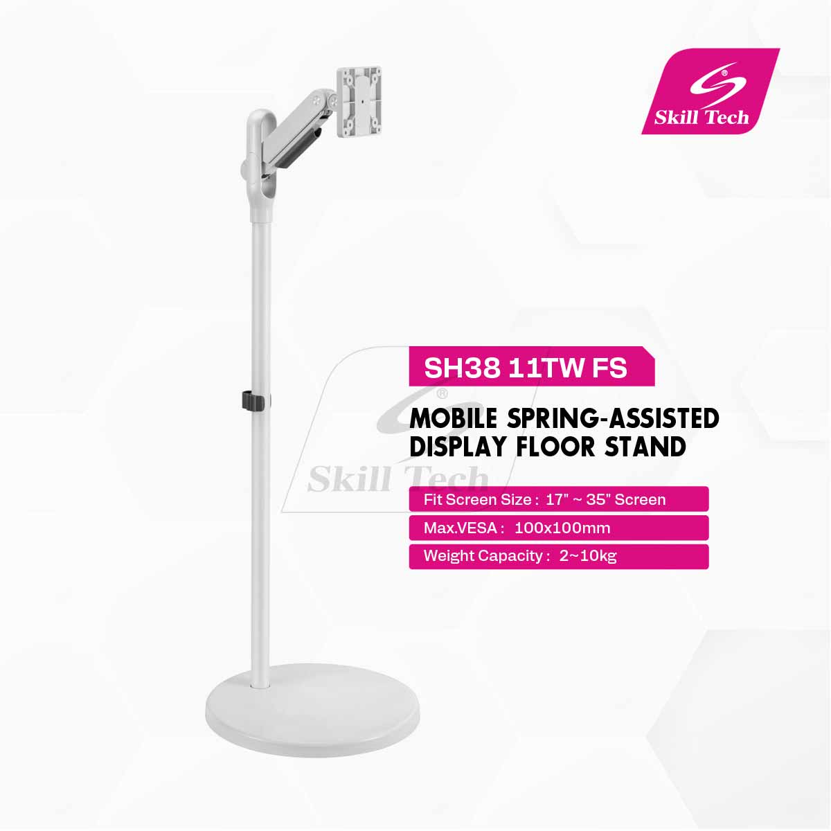 Mobile Spring-Assisted Display Floor Stand