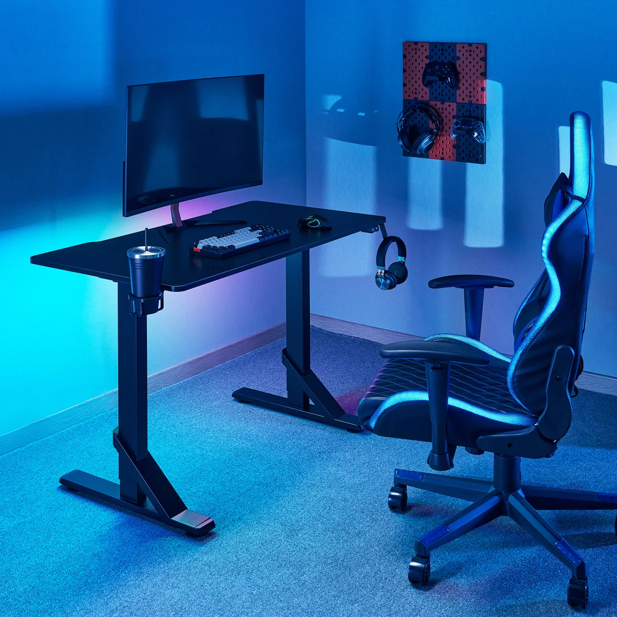 Heavy - Duty Gaming Desk With RGB Lighting